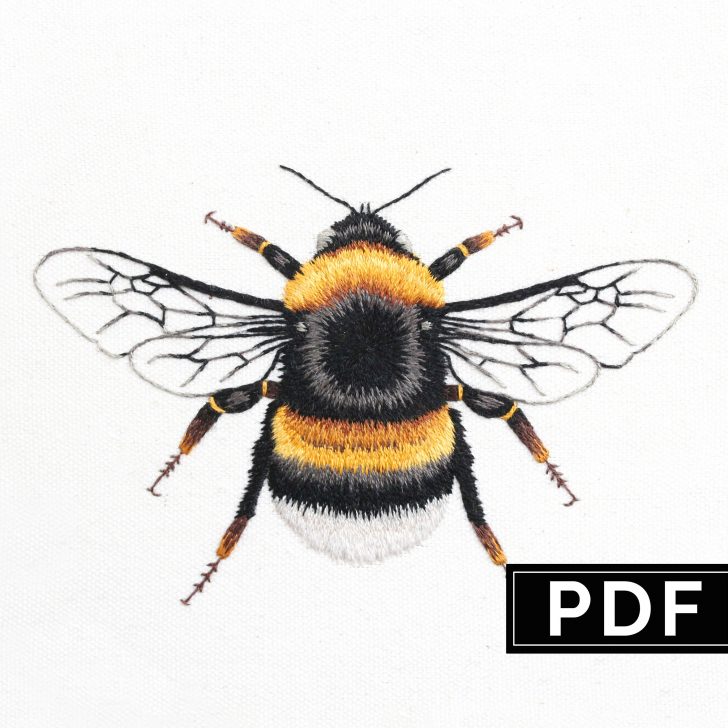 Bee Embroidery Pattern - crafta.info