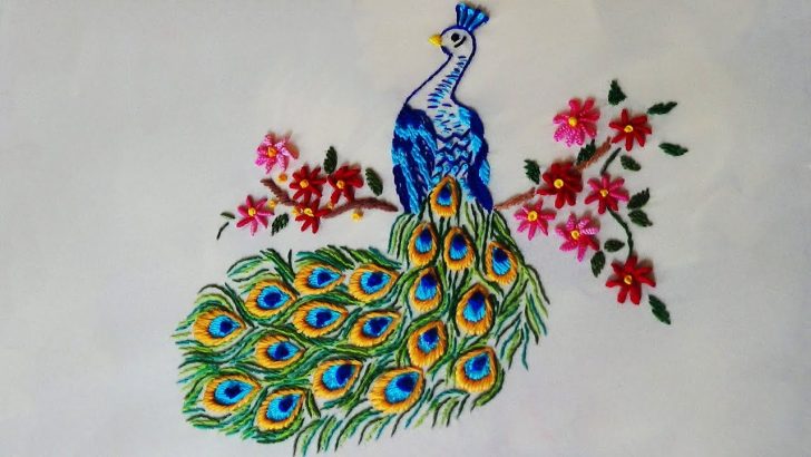 Peacock Hand Embroidery Pattern - crafta.info